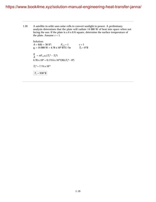 Solution Manual for Engineering Heat Transfer 3rd Edition William Janna ...