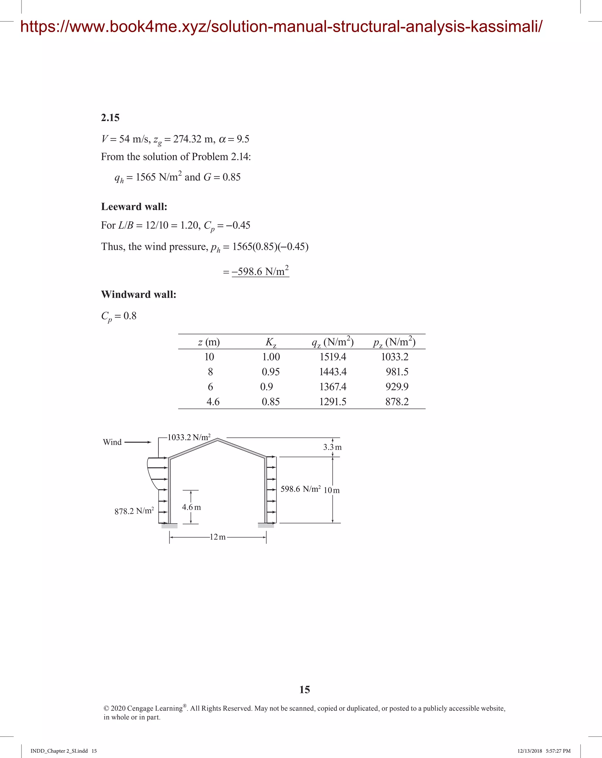 Solution Manual for Structural Analysis 6th SI by Aslam Kassimali | PDF