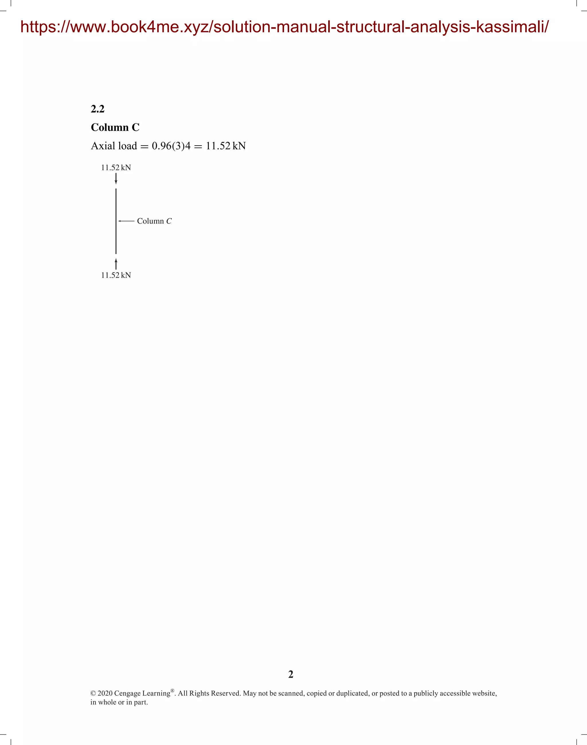 Solution Manual for Structural Analysis 6th SI by Aslam Kassimali | PDF