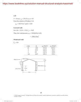 Solution Manual for Structural Analysis 6th SI by Aslam Kassimali | PDF