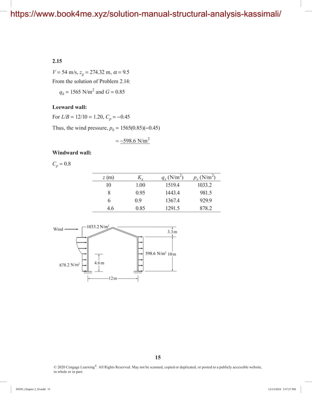 Solution Manual for Structural Analysis 6th SI by Aslam Kassimali | PDF