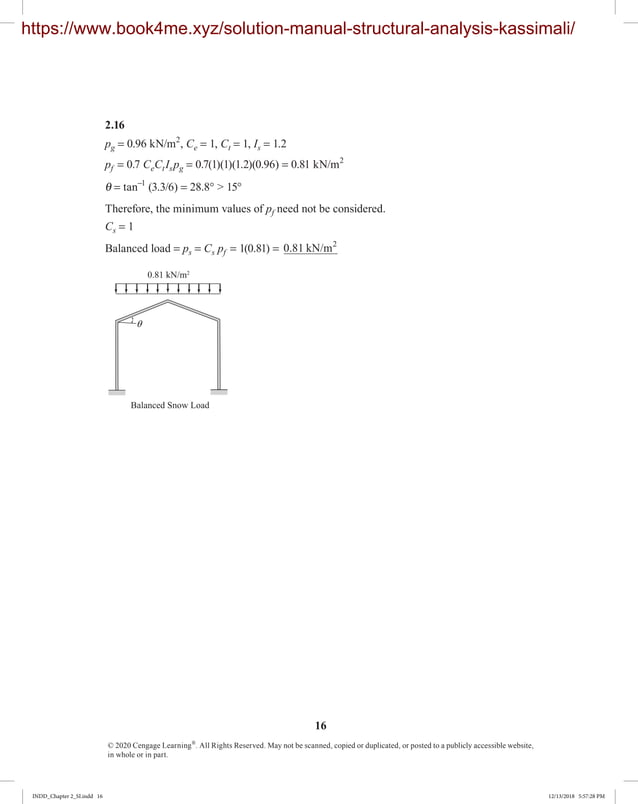 Solution Manual for Structural Analysis 6th SI by Aslam Kassimali | PDF