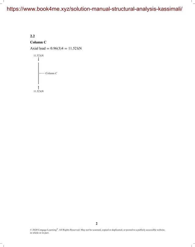 Solution Manual for Structural Analysis 6th SI by Aslam Kassimali | PDF