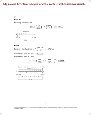 Solution Manual for Structural Analysis 6th SI by Aslam Kassimali | PDF