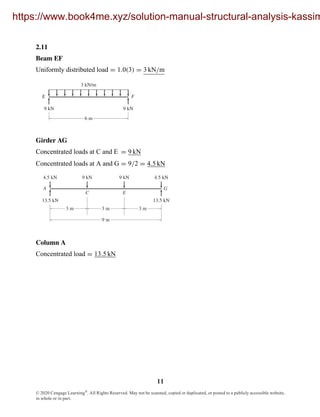 Solution Manual for Structural Analysis 6th SI by Aslam Kassimali | PDF