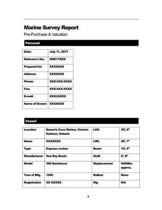 Sample-Survey-Sea-Ray-200.pdf | Sailing | Sports