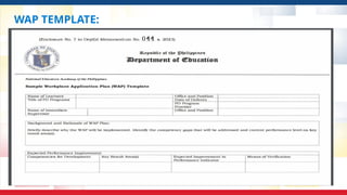 SAMPLE-WAP-FOR-MATATAG. work application | PPTX