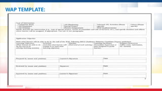 SAMPLE-WAP-FOR-MATATAG. work application | PPTX