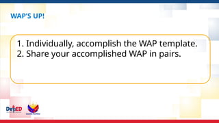 SAMPLE-WAP-FOR-MATATAG. work application | PPTX
