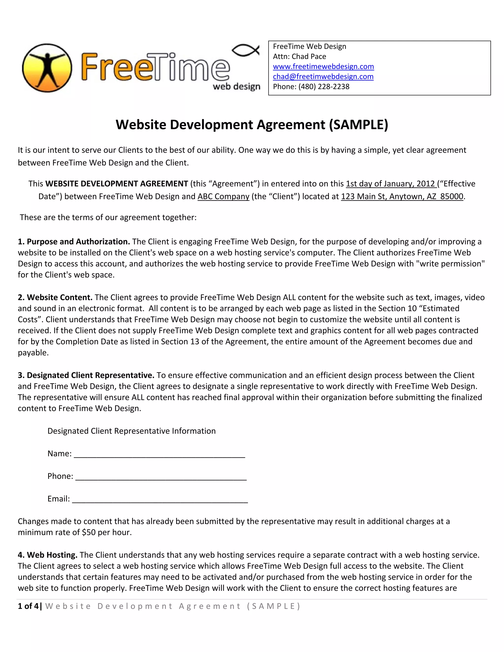 Sample website-development-agreement | PDF