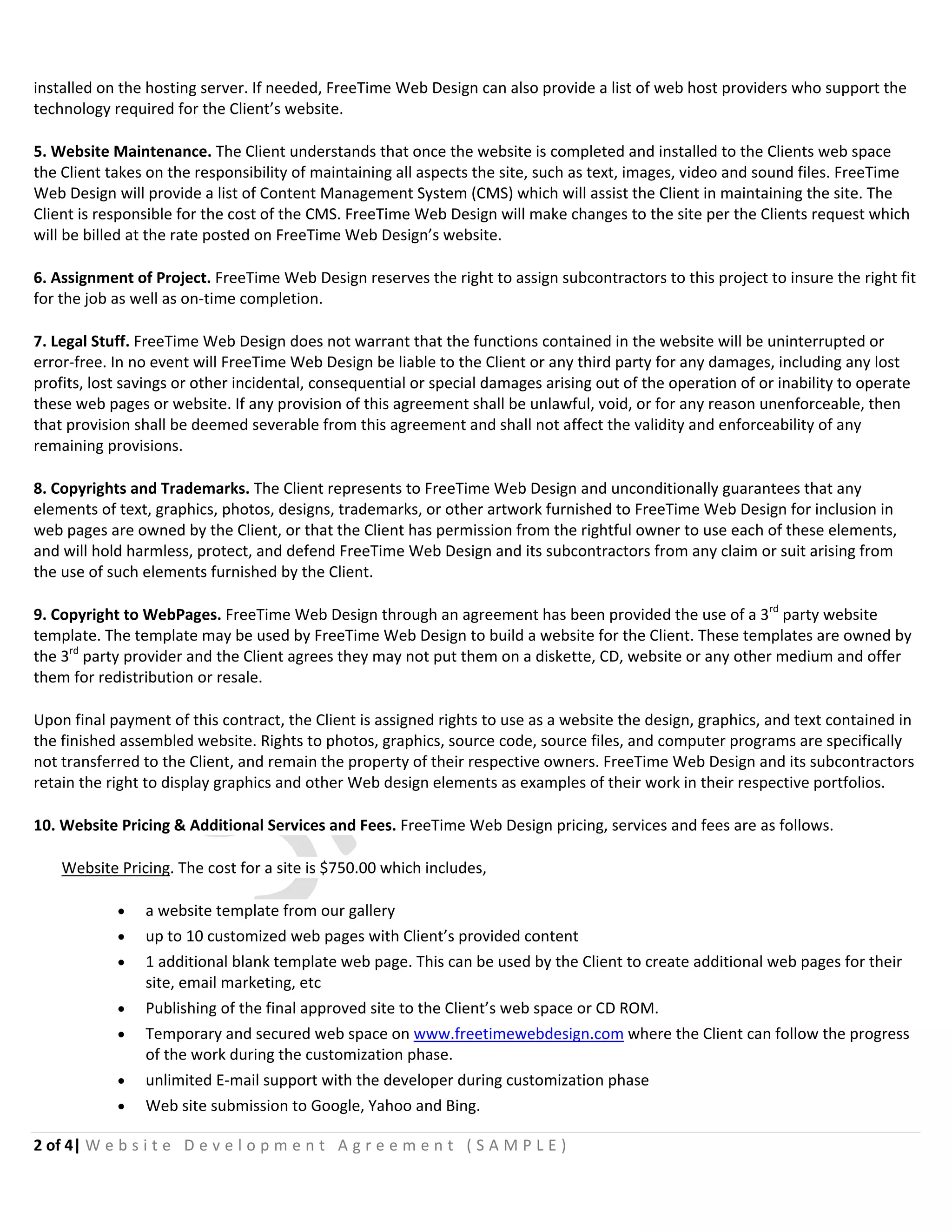 Sample website-development-agreement | PDF