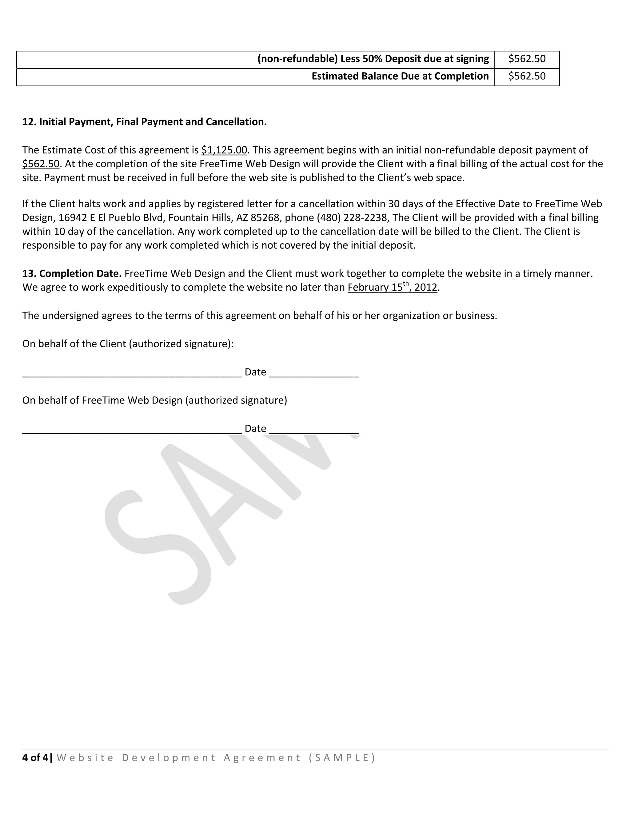 Sample website-development-agreement | PDF
