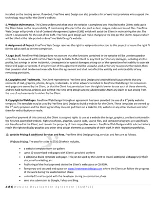 Website Agreement Template