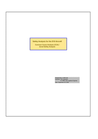 Common Cause Analysis - Zonal Safety Analysis | PDF | Geography | Science