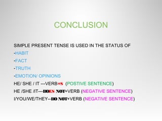 simple present tense | PPT