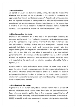 Recruitment and Selection process: An evaluation of E-recruitment at ...