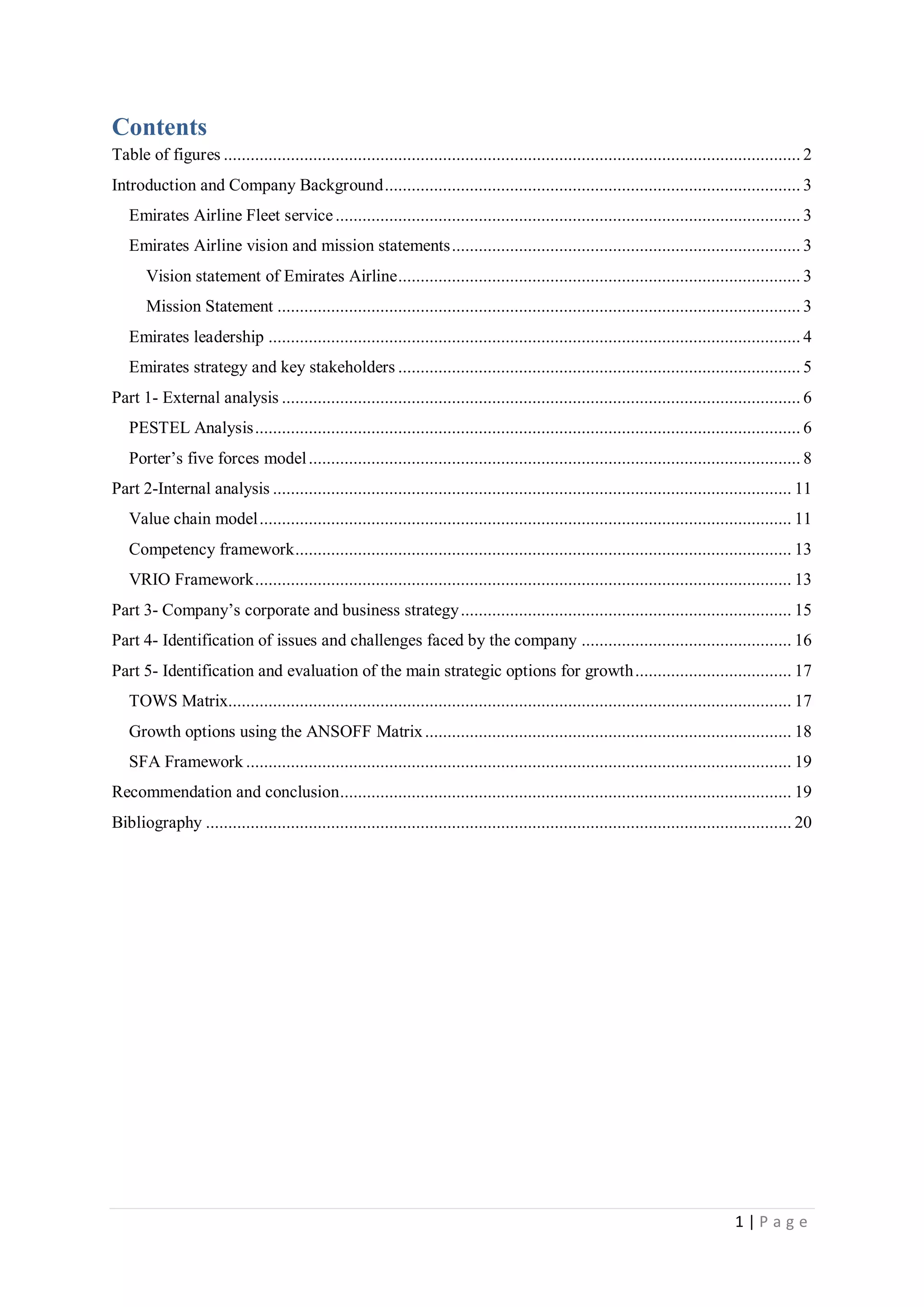 Emirates Airline: Strategic Management Report | PDF
