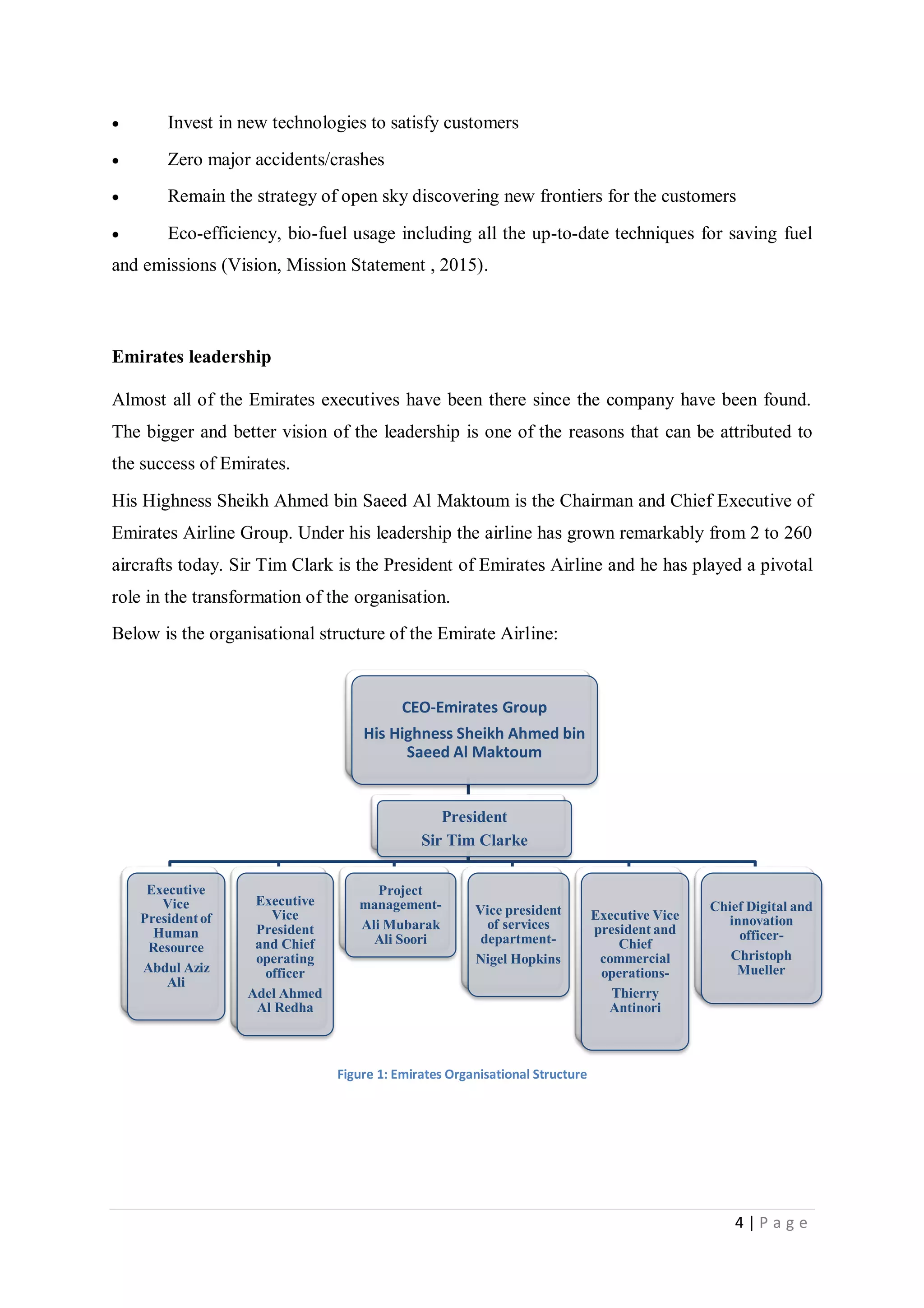 Emirates Airline: Strategic Management Report | PDF