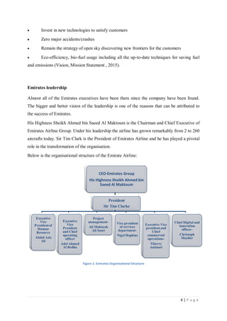 Emirates Airline: Strategic Management Report | PDF