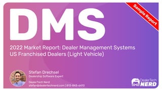 2022 DMS Report by DealerTech Nerd | PDF