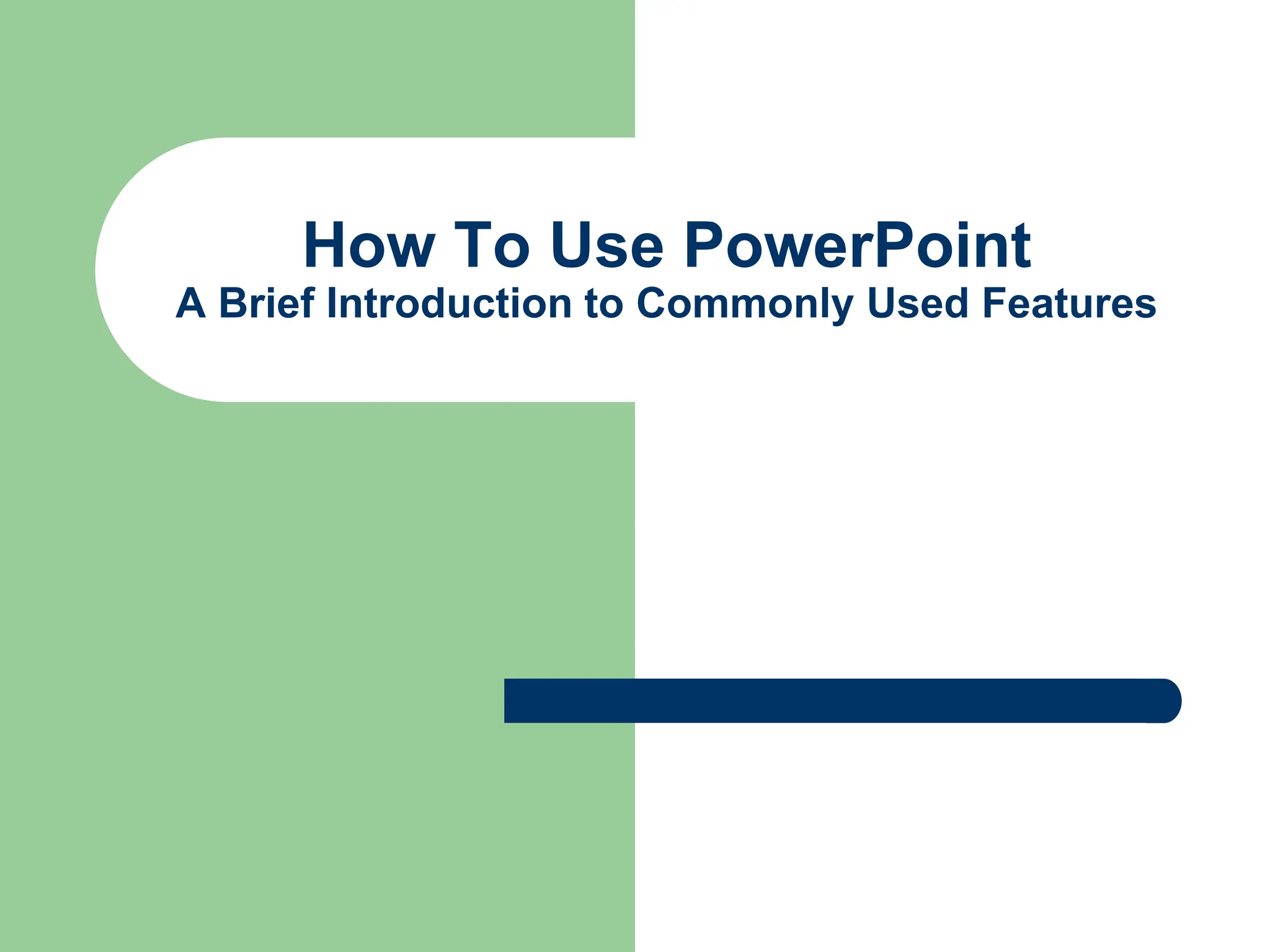 how to use powerpoint brief introduction | PPT