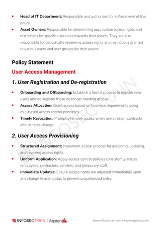 Access Control Policy – Sample Framework for Secure Access | PDF