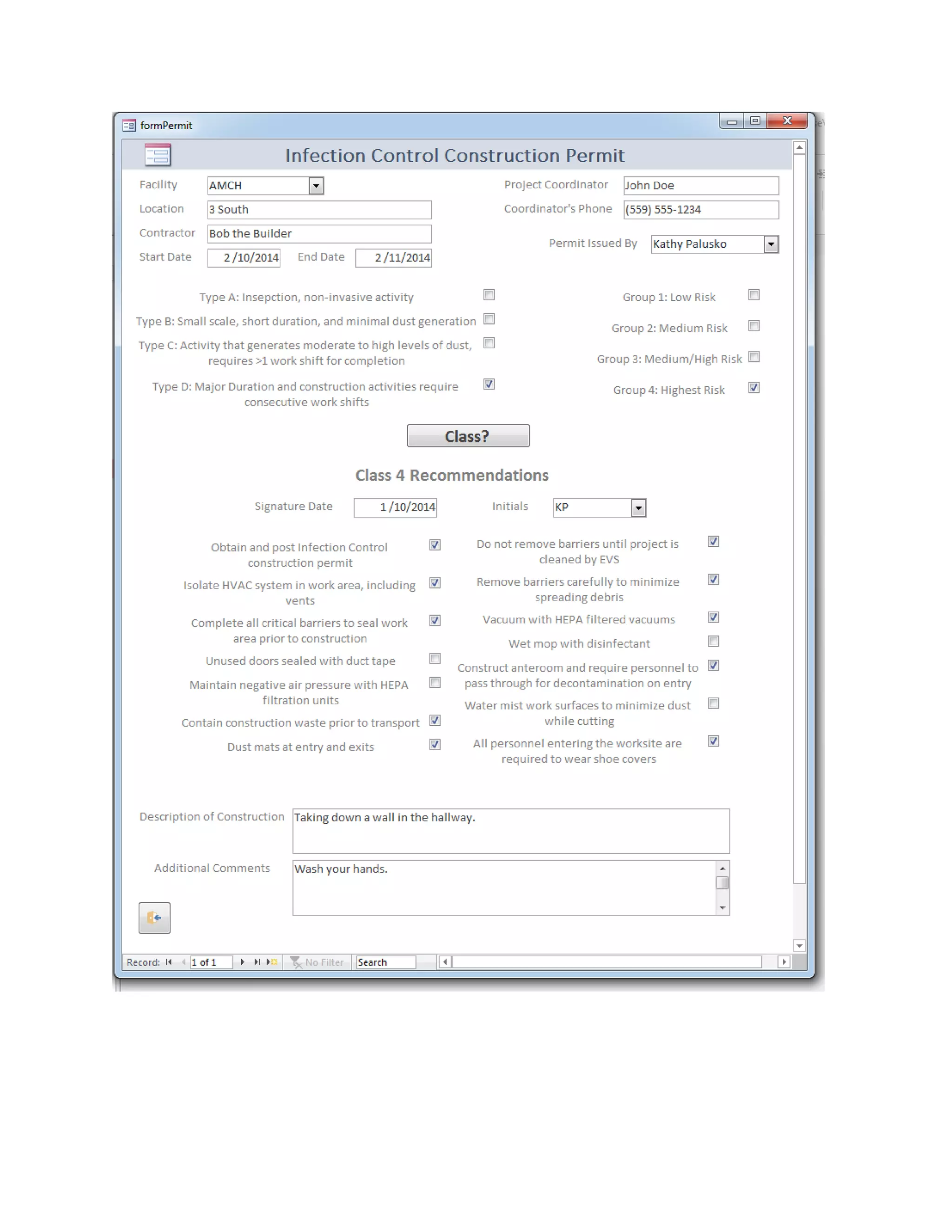 Sample Access Permit | DOCX
