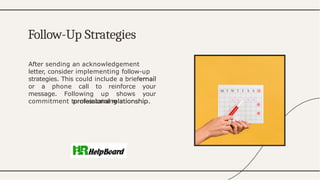 Sample Acknowledgement, Acknowledgement Letter | PPT