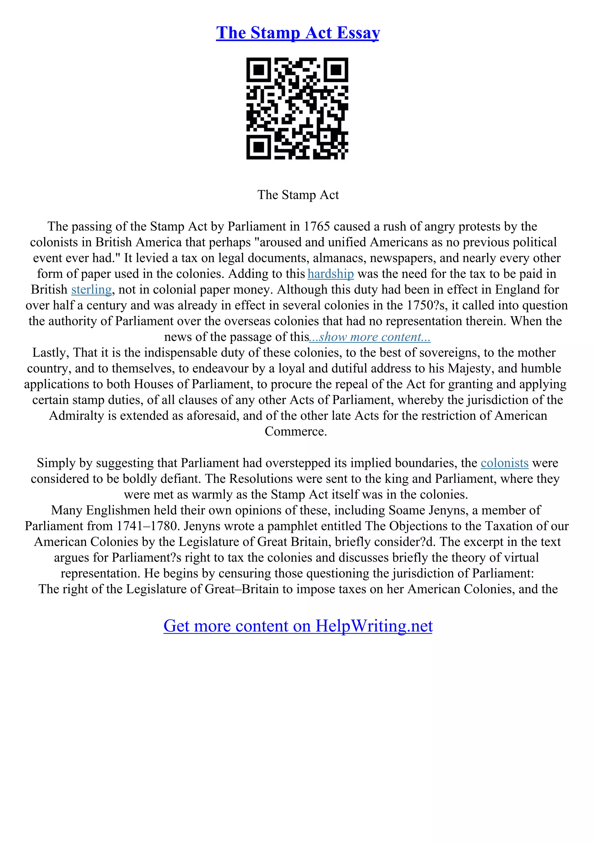 Sample Act Essay | PDF