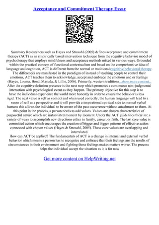 Sample Act Essay | PDF