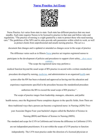 Sample Act Essay | PDF