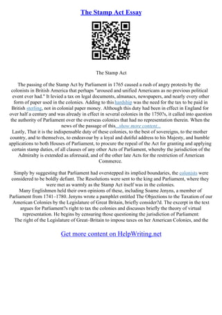 Sample Act Essay | PDF