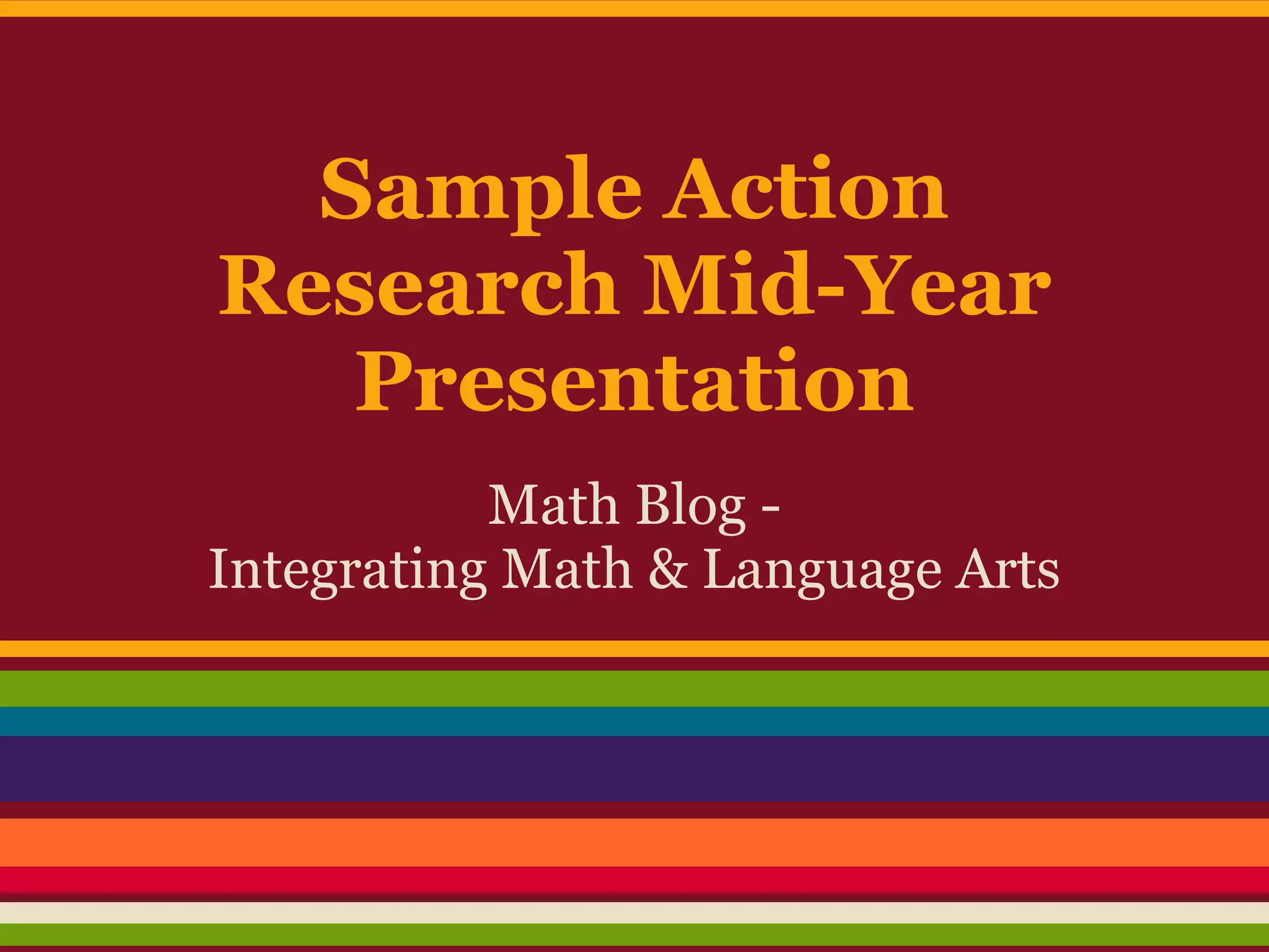 Sample Action Research Presentation | PDF | Education