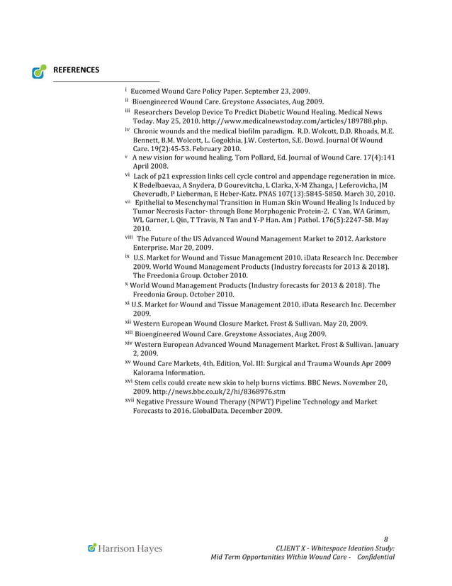 Sample advanced wound care market landscape proposal | PDF