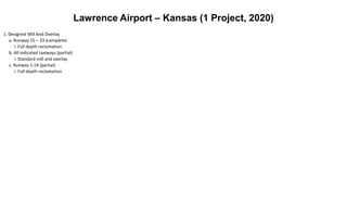 Sample Airport / Aviation Projects (2015 - 2020) | PPTX