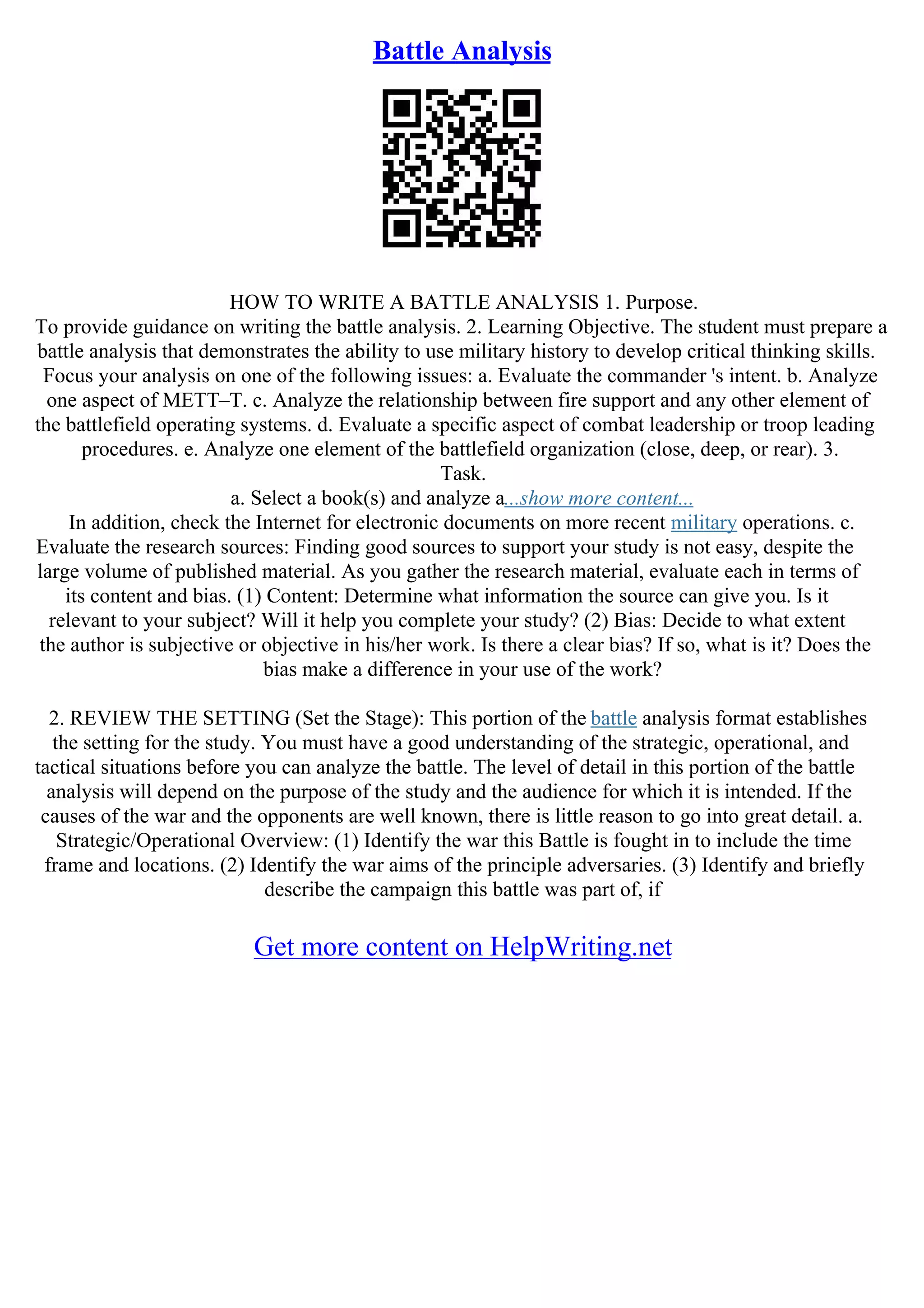 Sample Analysis Essay | PDF