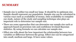 Sample and effect size | PPTX | Physics | Science