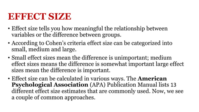 Sample and effect size | PPT