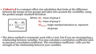 Sample and effect size | PPTX | Physics | Science