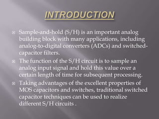 Sample and hold circuit | PPTX