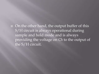 Sample and hold circuit | PPTX