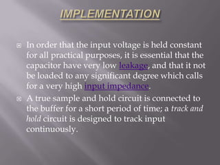 Sample and hold circuit | PPTX