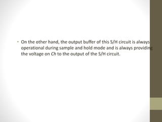 Sample and hold circuit | PPTX