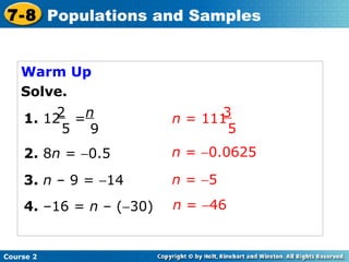 Sample and population | PPT