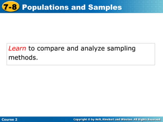 Sample and population | PPT