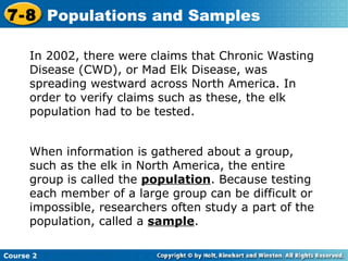 Sample and population | PPT