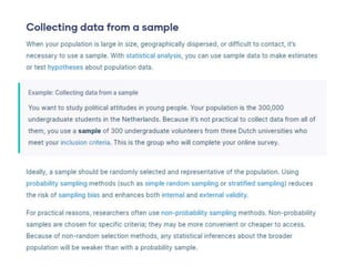 Sample and Population in Research - Meaning, Examples and Types | PPT