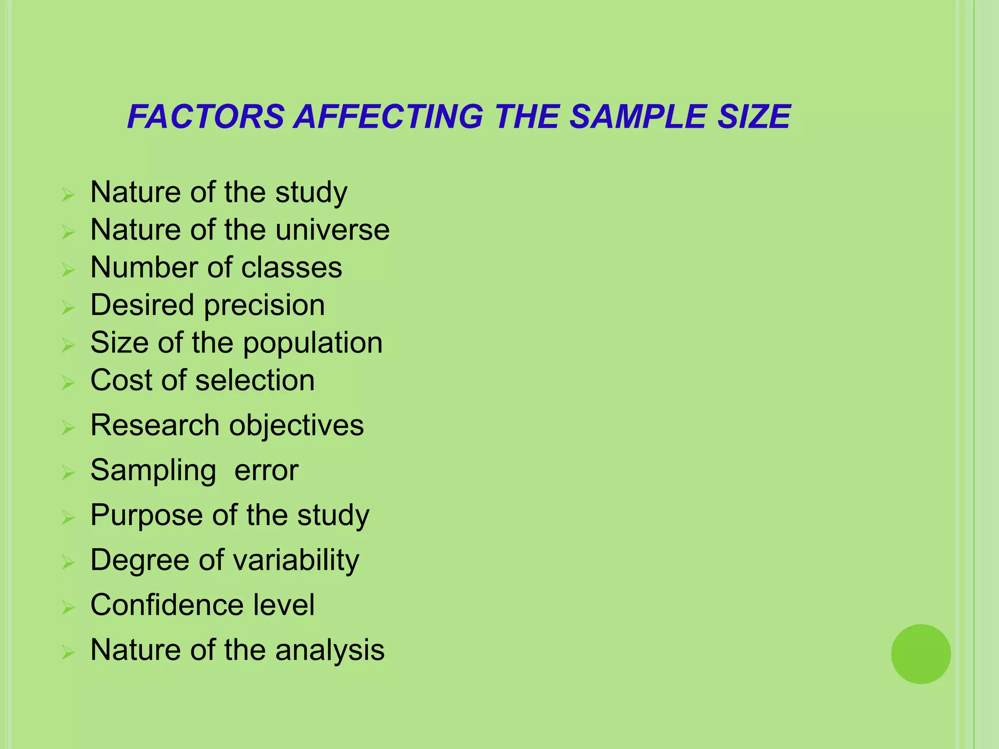 Sample and sample size | PPTX