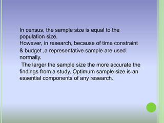 Sample and sample size | PPTX