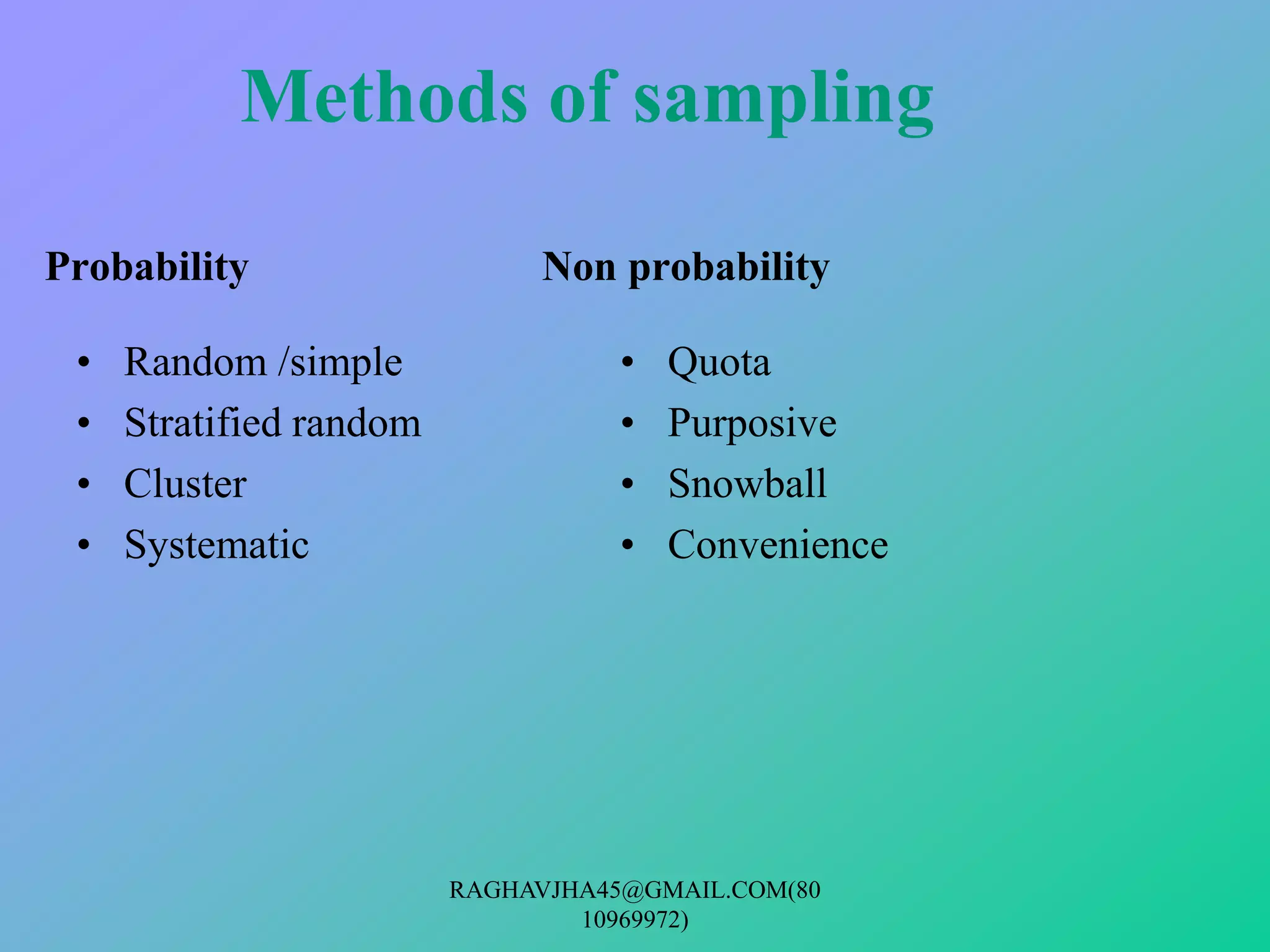 Sample and sampling design | PPT